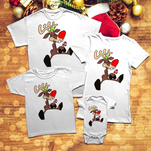 Rudolf a Rénszarvas Családi pólószett