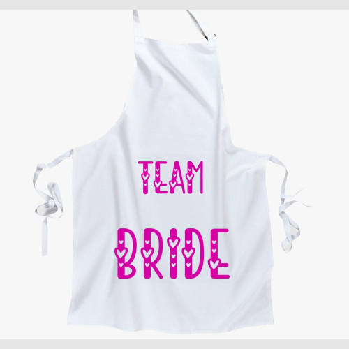 Team Bride pink kötény