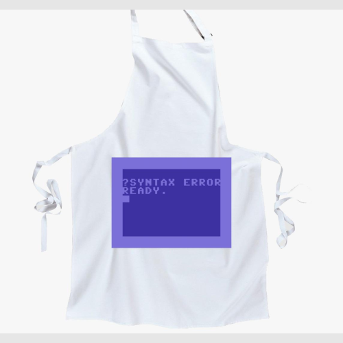 Commodore 64 (C64) kötény - Syntax error